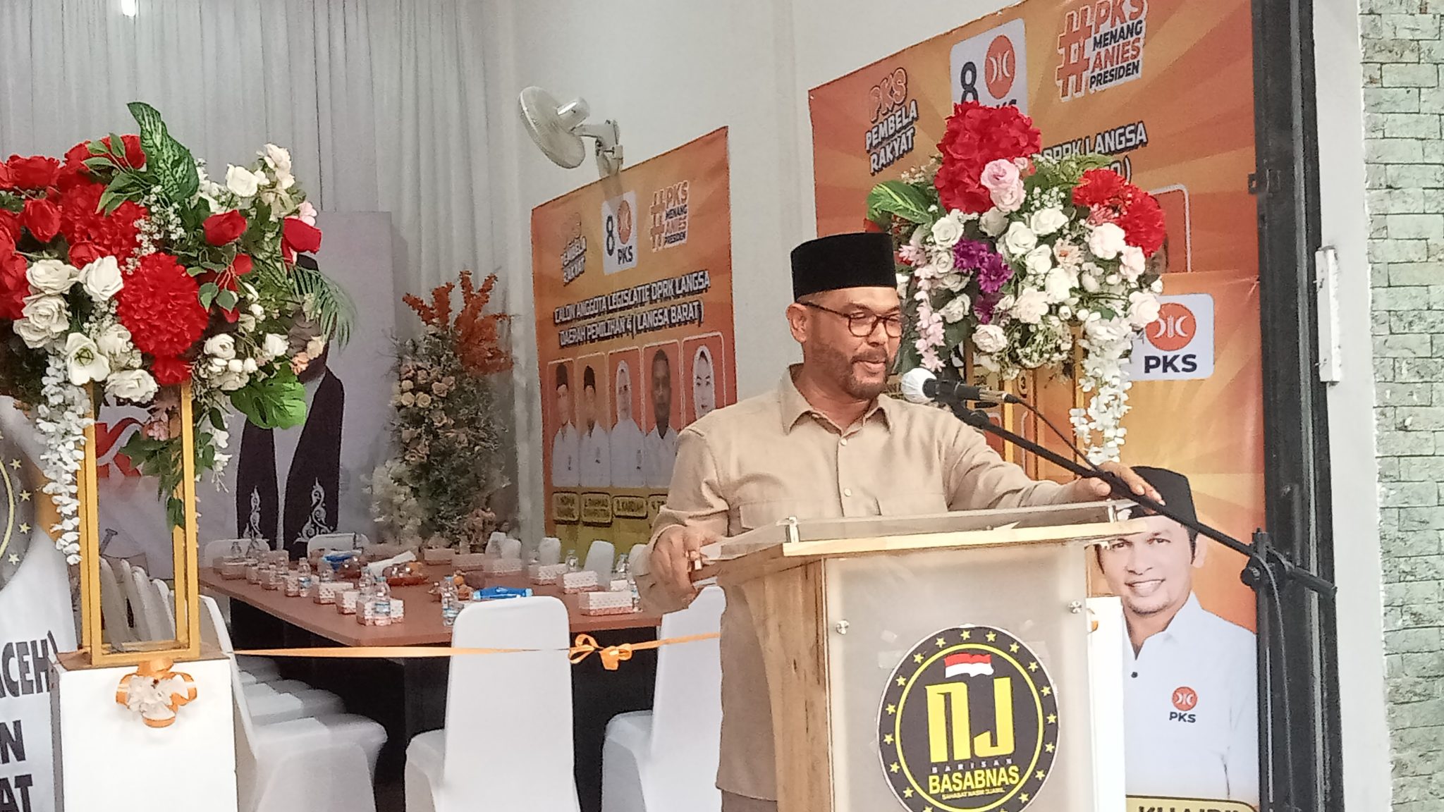 Nasir Djamil Buka Posko Pemenangan Capres Anies-Cak Imin